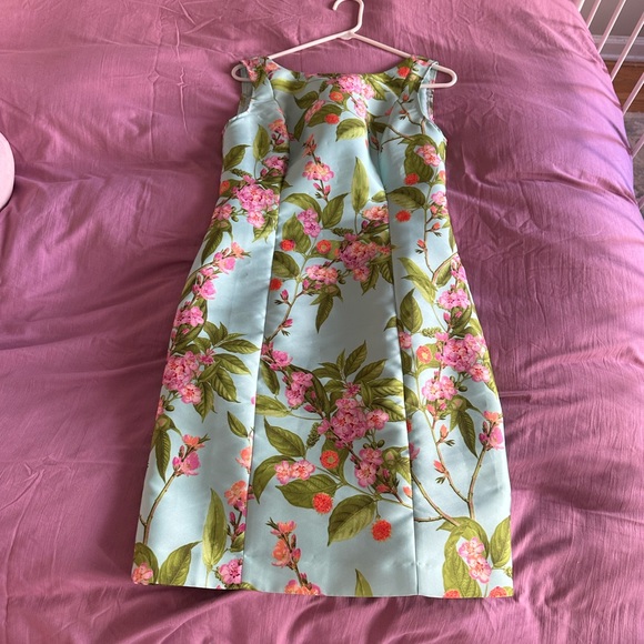Talbots | Dresses | Beautiful Teal Floral Print Cocktail Dress | Poshmark